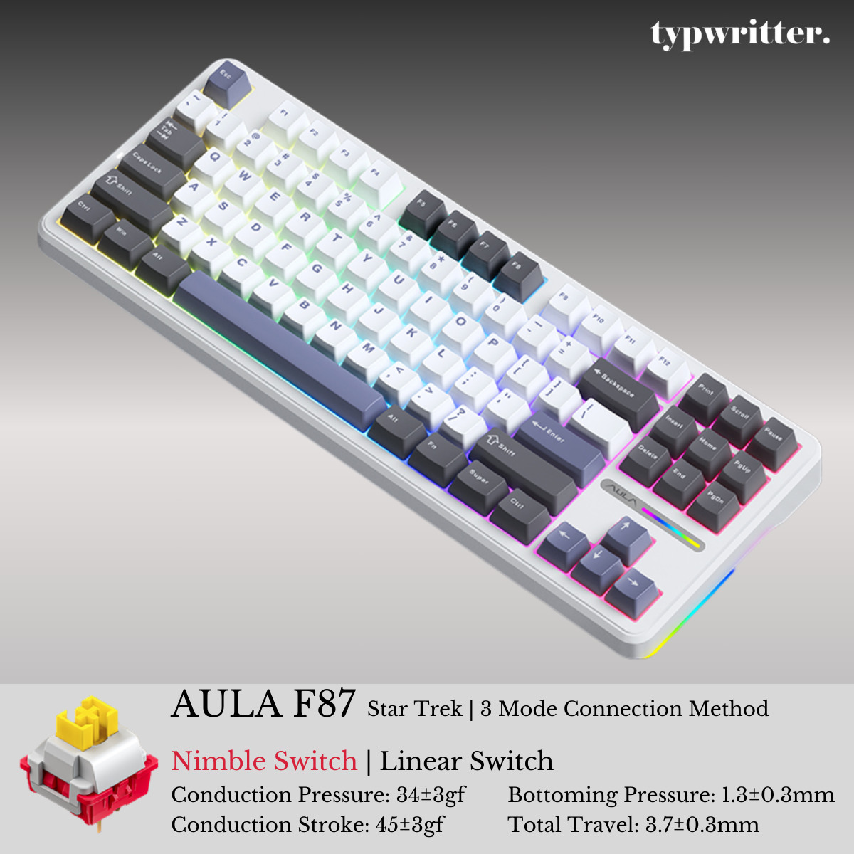 AULA F87 Star Trek Mechanical Keyboard | Lazada