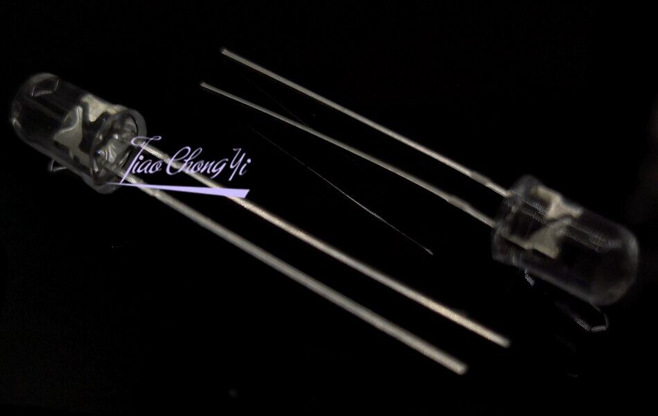 100PCS UV LED Diode DIP 3Mm 5Mm Diodes Clear UV 395Nm LED Ultraviolet ...
