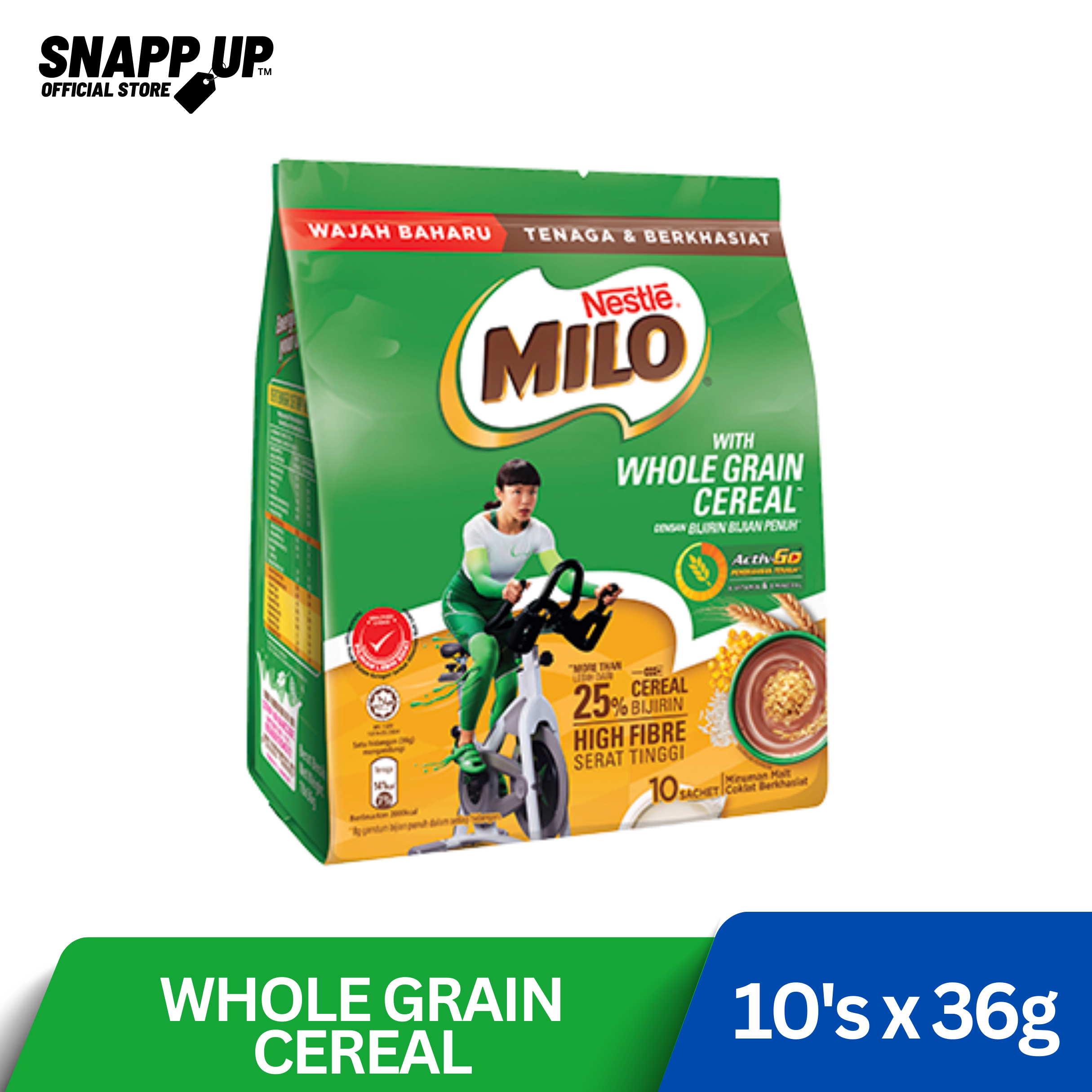 Nestle Milo Activ-Go Whole Grain Cereal 10's x 36g | Lazada
