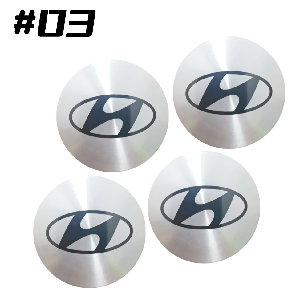4Pcs/Set Hyundai Car Hub Stickers Wheel Center Caps Decals Logo High ...