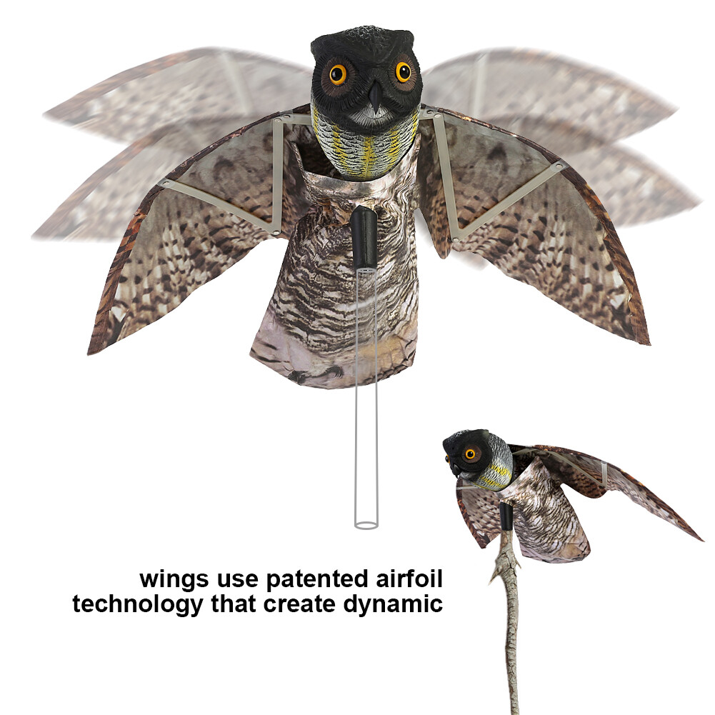 ปลอม Prowler นกฮูก Bird Scarer ย้าย Wing Garden หุ่นไล่กา Predator ...