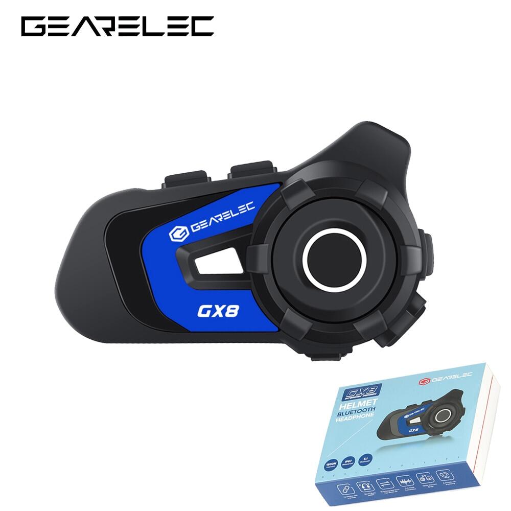 GEARELEC GX8 Motorcycle Intercom Headset 6~8-Rider Bluetooth Full ...