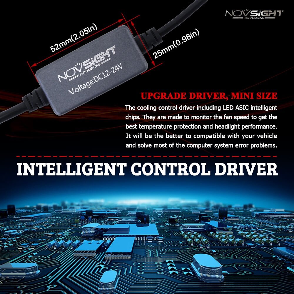 Novsight ใหม่ N9 LED ไฟหน้ารถ 60W 10000LM 9006 H4 H7 H11 LED ไฟหน้าชุด ...