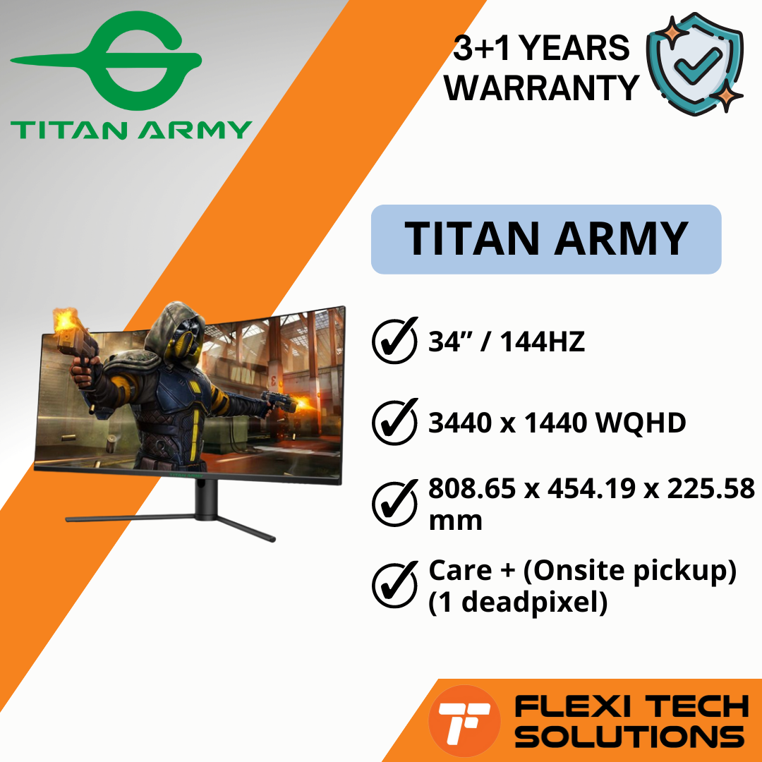 Flexi Tech TITAN ARMY 34 inch Curved Ultrawide 2K 144Hz 1ms Gaming ...