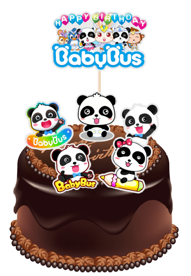 Babybus Cake Topper (Laminated) | Lazada