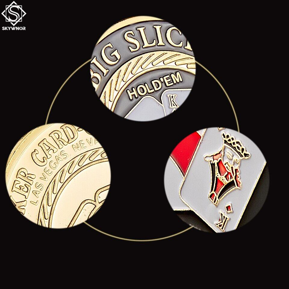 Gold Plated Coin The "Big Slick Ace&King" Casino Poker Chips Souvenir ...