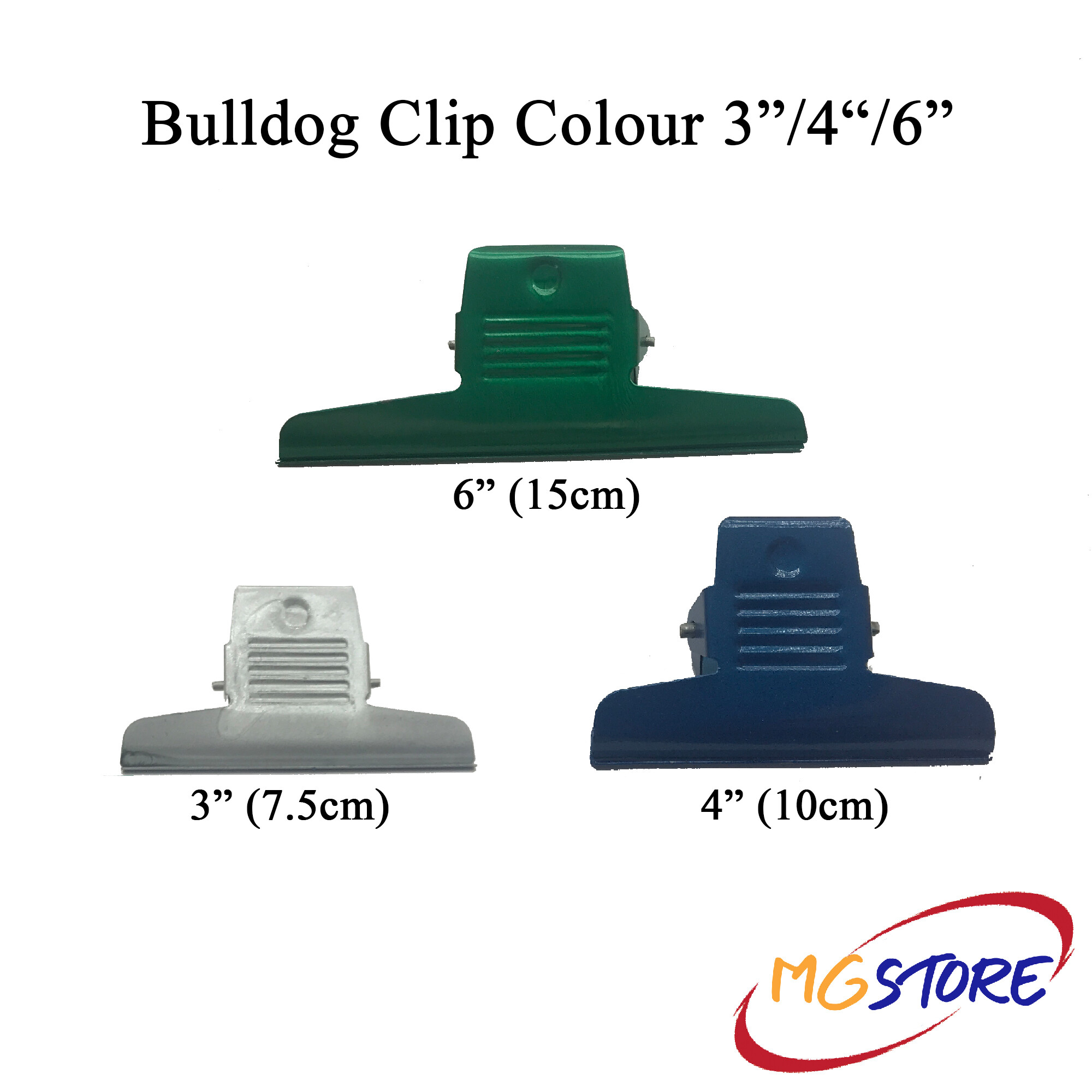 Colour Bulldog Clip ( 3/4/6 inch ) | Lazada