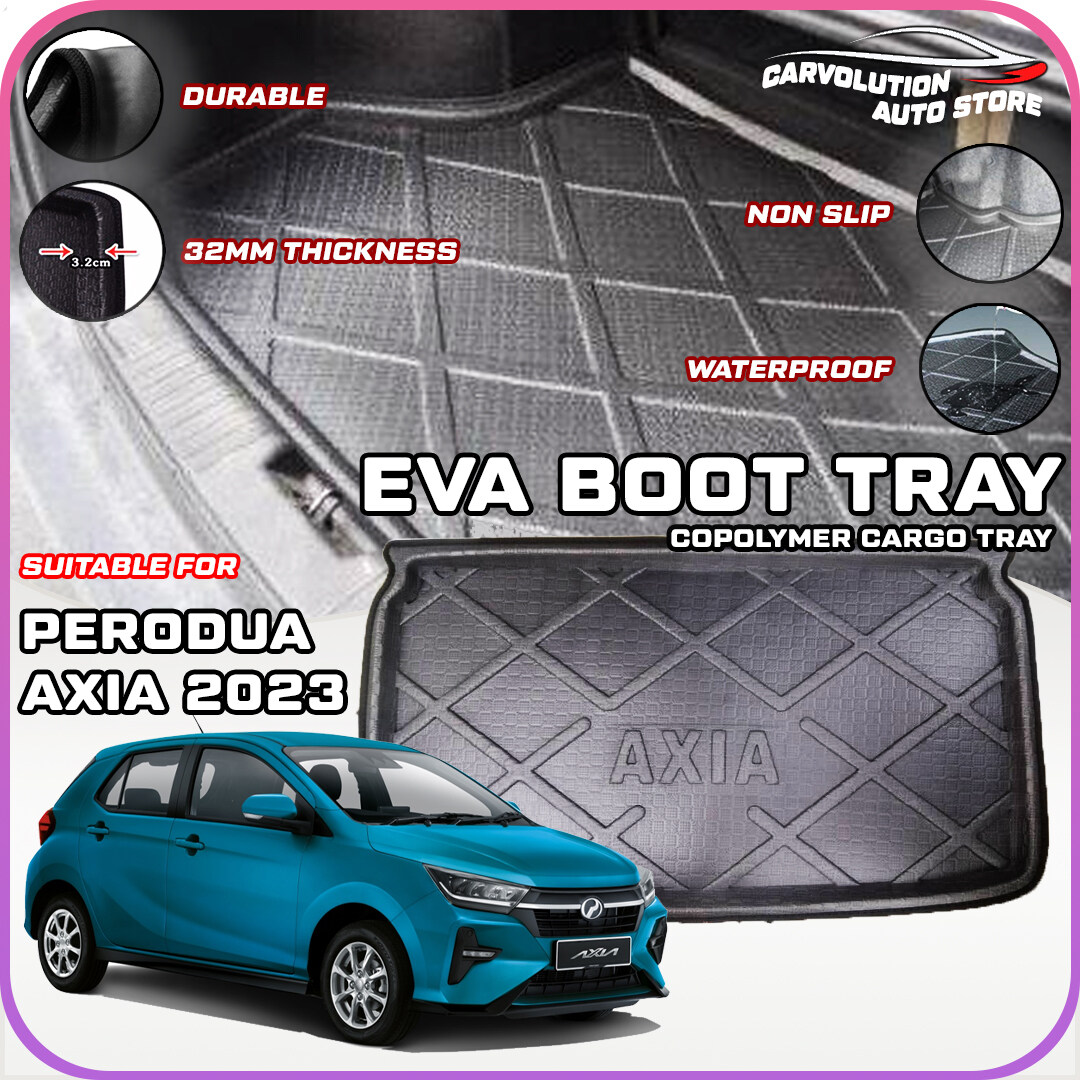 📥 For Perodua Axia 2023 EVA Copolymer Car Boot Tray Luggage Cargo Trunk ...