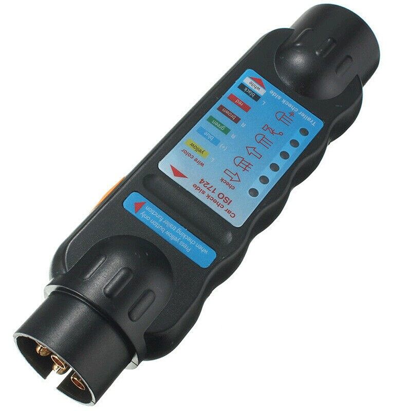 12V 7 Pin Wiring Circuit Tester Car And Trailer Towing Lights Plug And ...