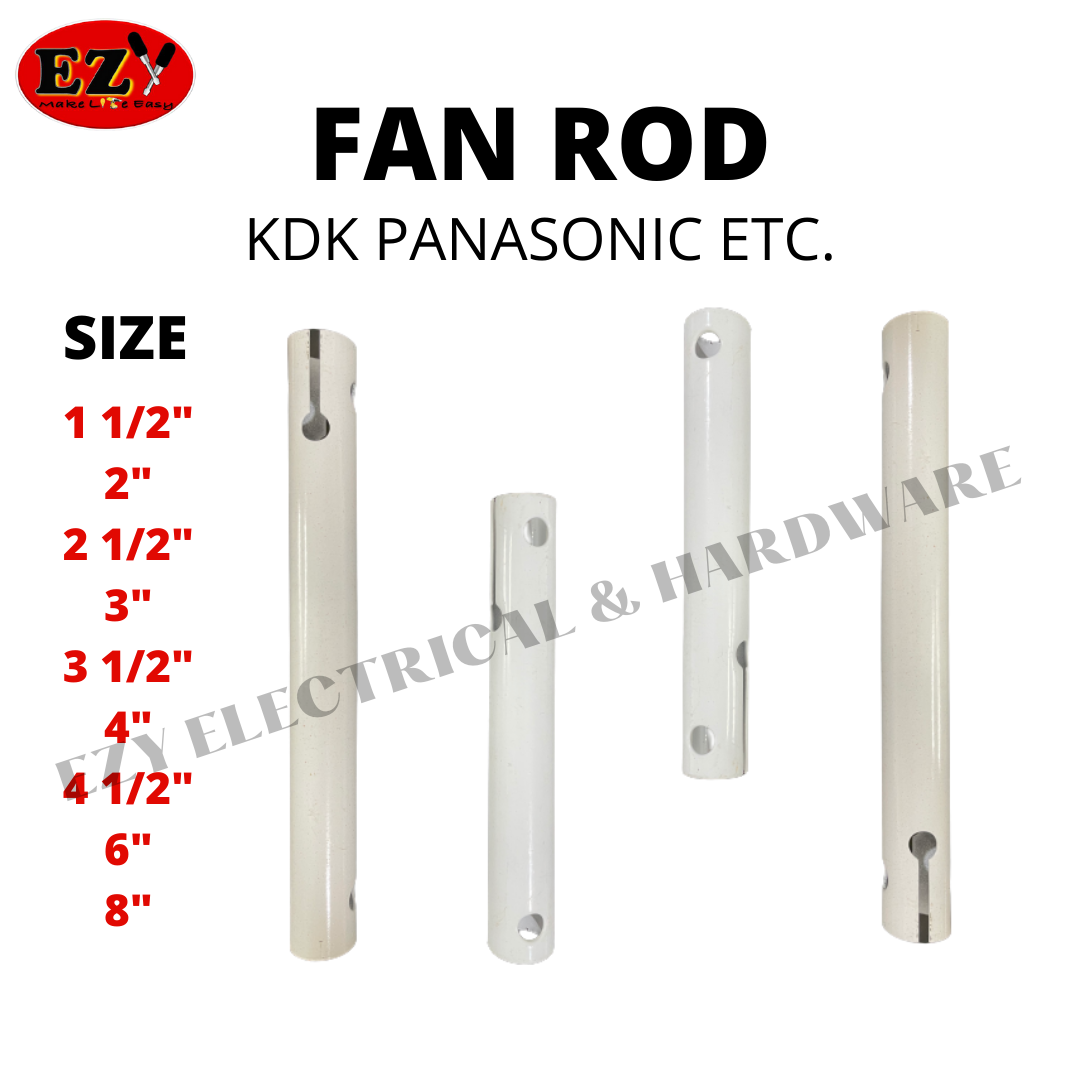 QUALITY Fan Rod 1 1/2 2 3 4 6 8 INCHES " CEILING FAN | Lazada