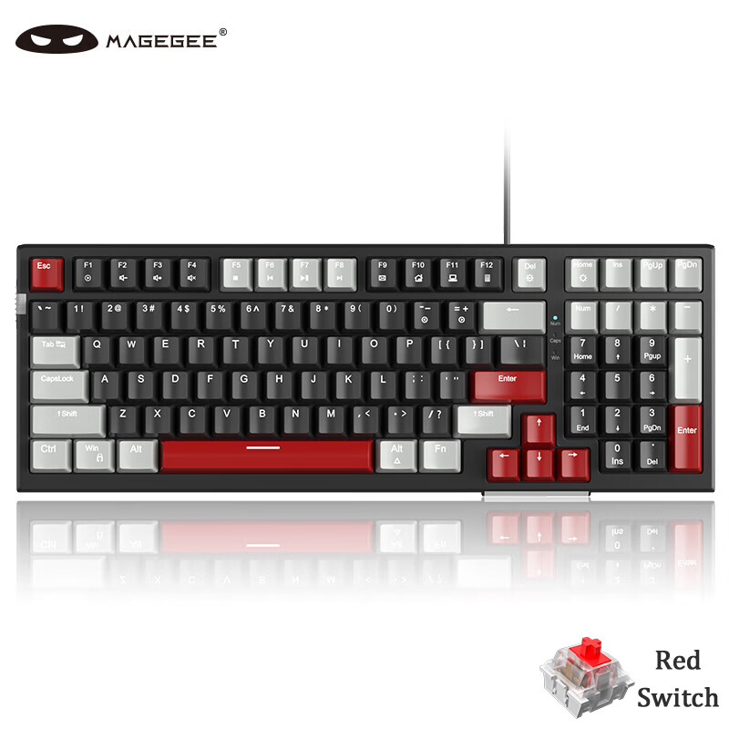 MageGee คีย์บอร์ดเล่นเกมกลไก Hotswappable 98คีย์คีย์บอร์ดสำหรับเล่นเกม ...