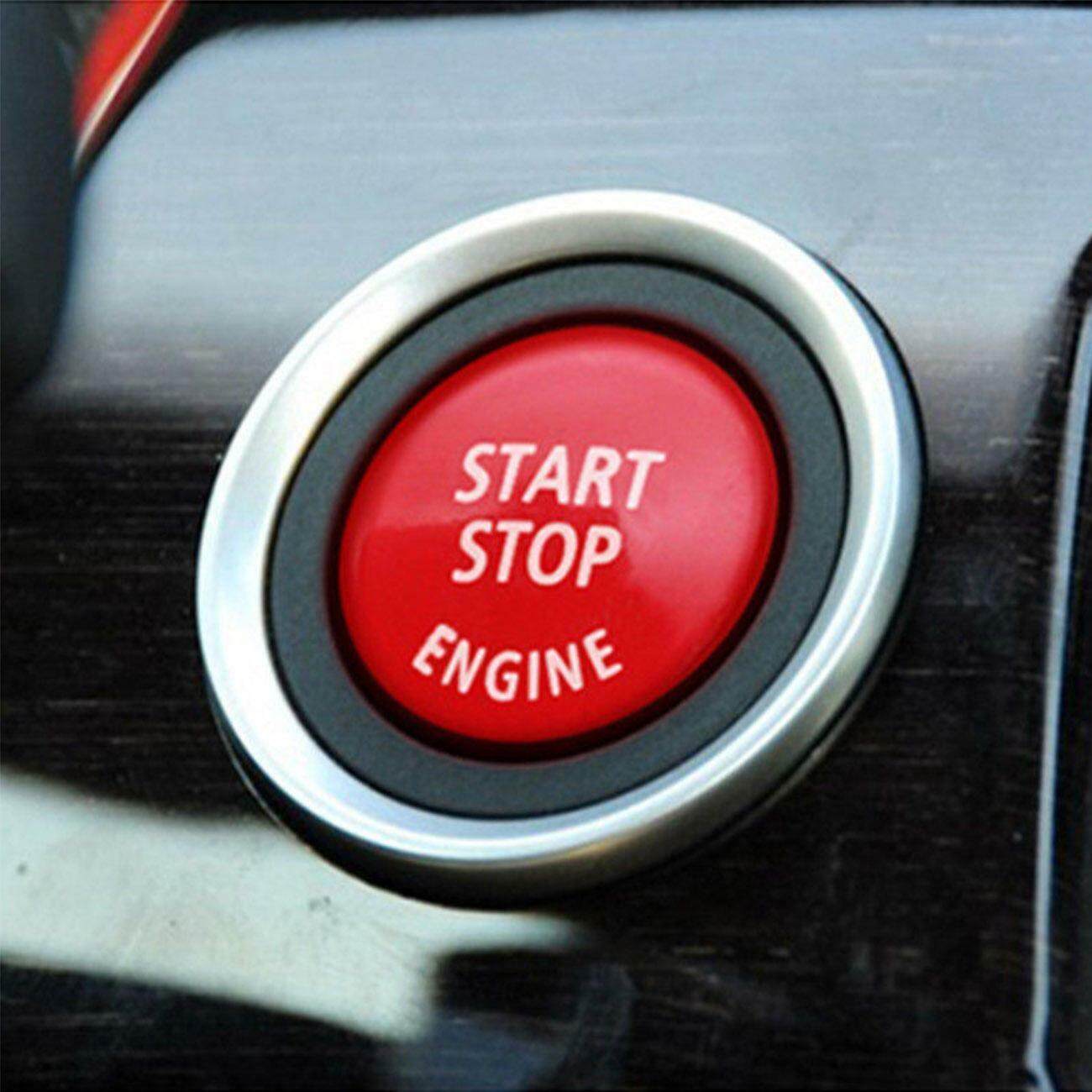Red Engine Start STOP SWITCH ปุ่มหุ้มแผ่นปิดสำหรับ BMW 3 5 Series ใหม่ ...