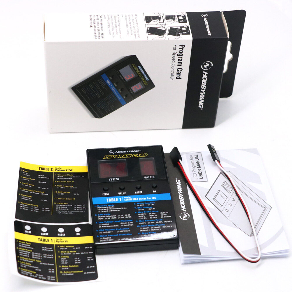 Hobbywing RC รถโปรแกรมการ์ด LED โปรแกรมกล่อง2C Programm การ์ดสำหรับ ...