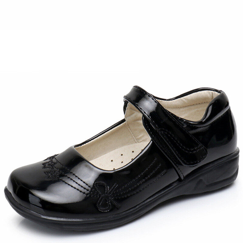 Children Girl Student Shoes School Black Leather Shoes Girls Fashion ...