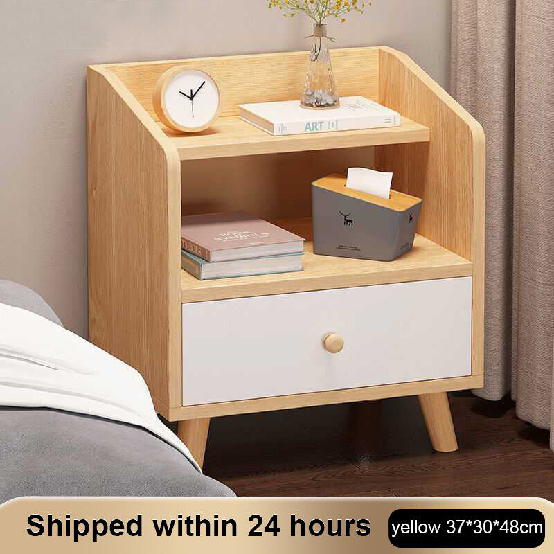 3 Tier Bedside Table With Drawer Simple Modern Mini Bedroom File ...
