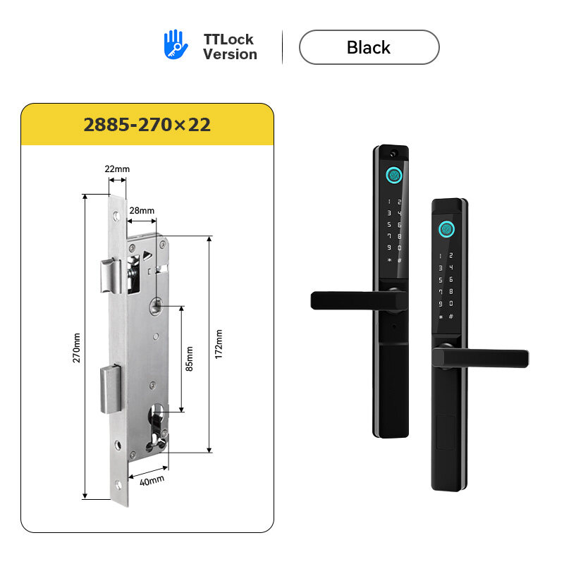 TTLOCK Smart Door Lock Double Sided Fingerprint Password Outdoor ...