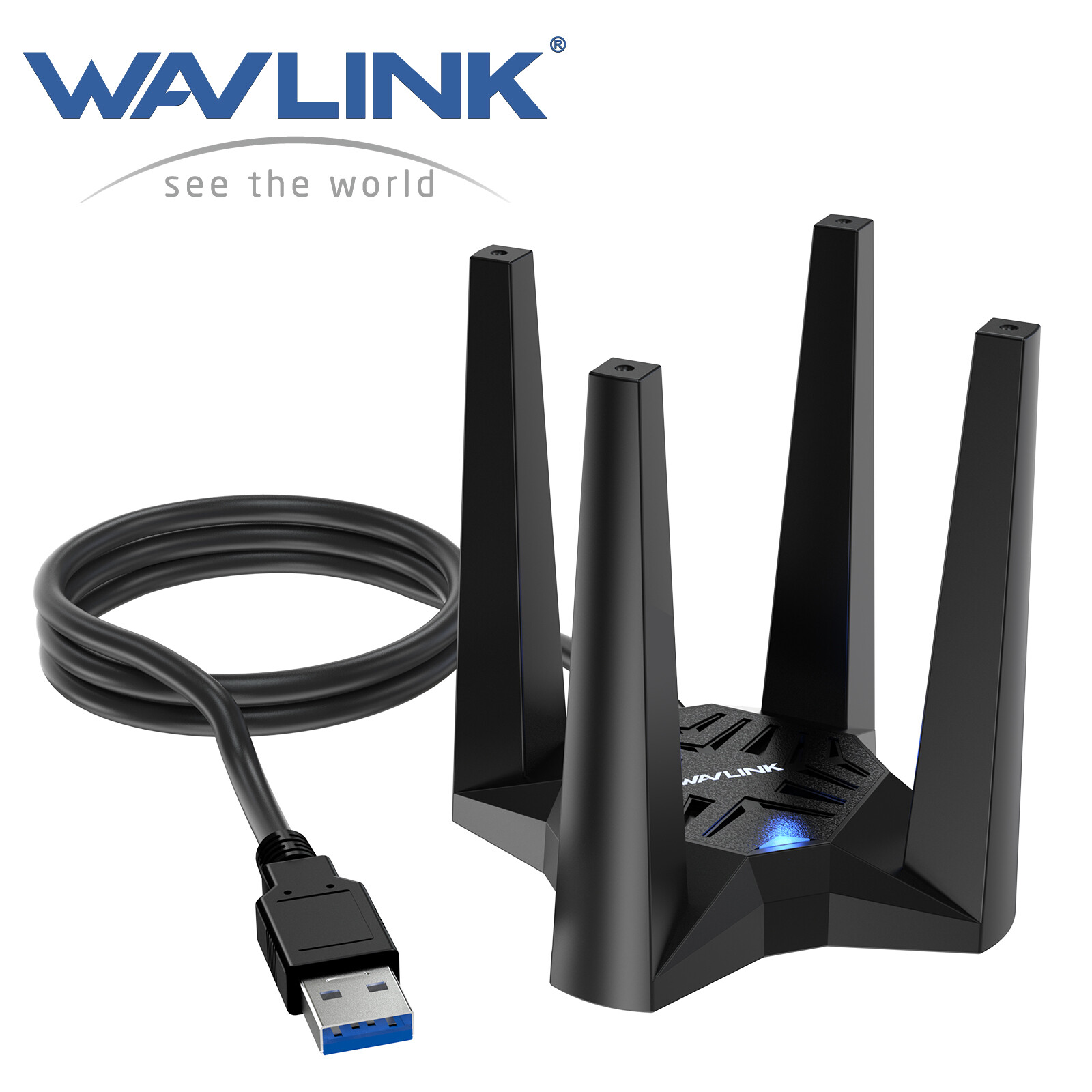 WAVLINK USB WiFi 6 Adapter, AX1800 USB 3.0 WiFi Dongle for PC, Dual Band 5Ghz(1201Mbps)+2.4Ghz ...