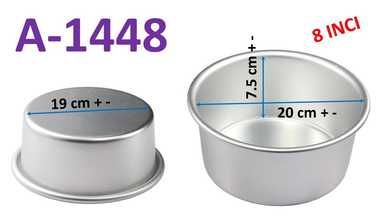 4/5/6/8 Inci Thick Aluminium Alloy Round Cake Mould / Chiffon Cake ...