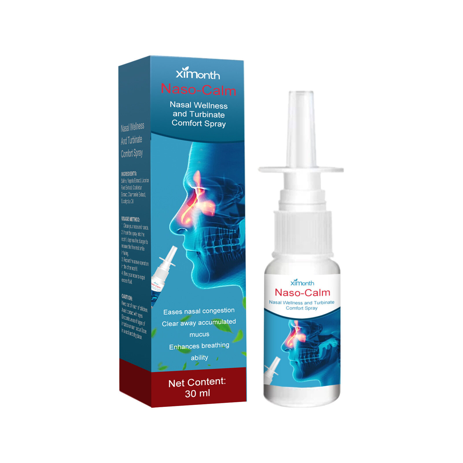 Ximonth Nasal Wellness And Turbinate Comfort Spray 30ml Relieve Nasal ...