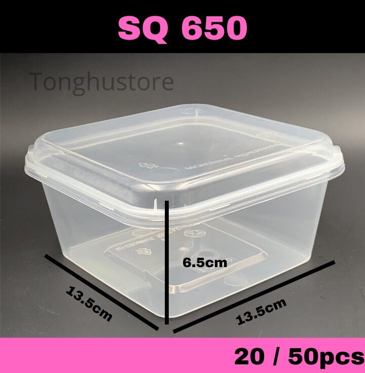 🔥🔥 SQ 650 Square Disposable Plastic Food Container TAGE TSQ650 SQ650 ...