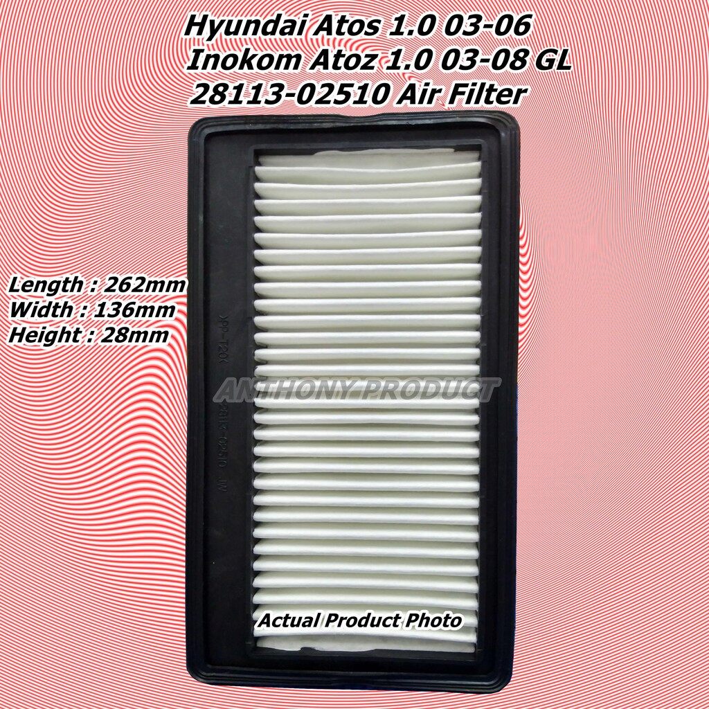 Inokom Atoz, Hyundai Atos 28113-02510 replacement Air Filter | Lazada