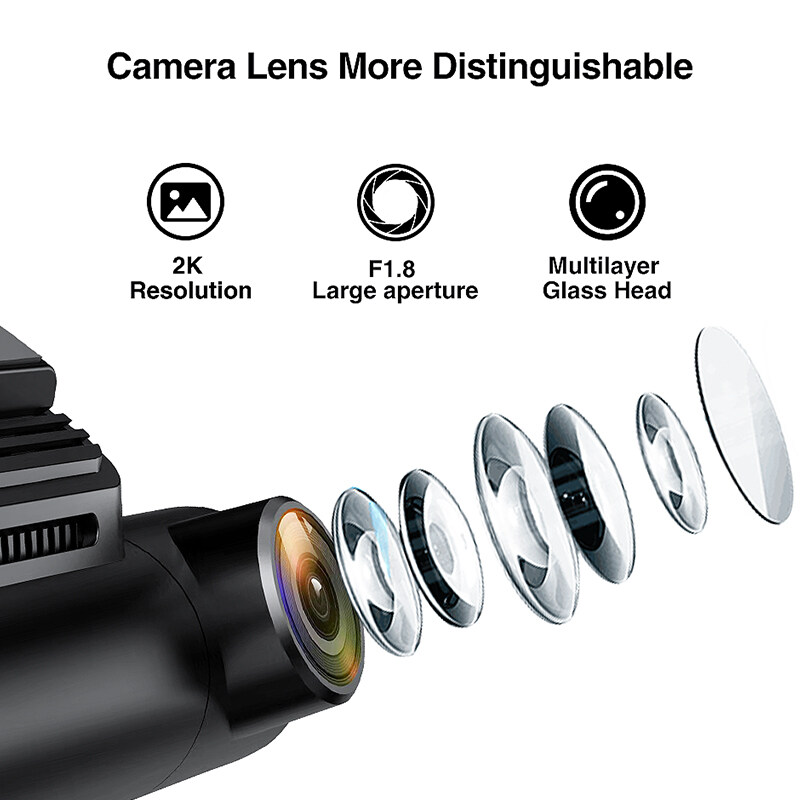 EKLEVA กล้องติดรถยนต์4K2K หน้าจอ2.0 IPS 2160P External GPS WiFi 140 FOV ...