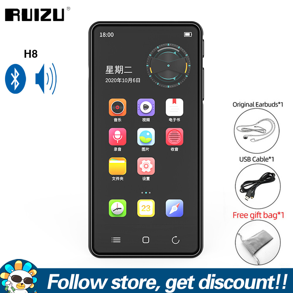 RUIZU H8 WiFi MP3 Bluetooth Player 4 Inch Full Touch Screen MP4 Video ...