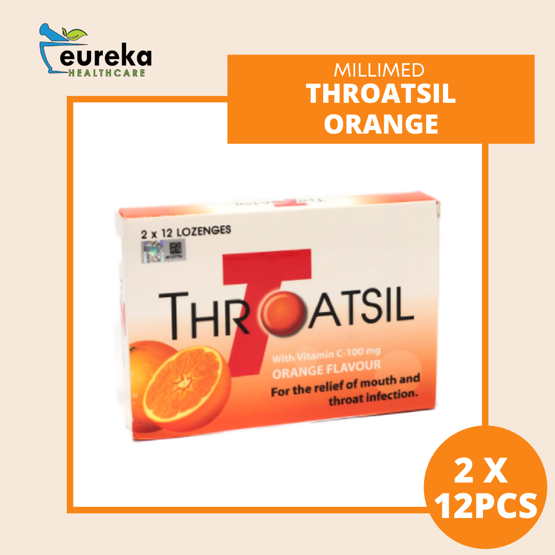 MILLIMED THROATSIL LOZENGES 12'S X 2 - ORANGE FLAVOUR | Lazada