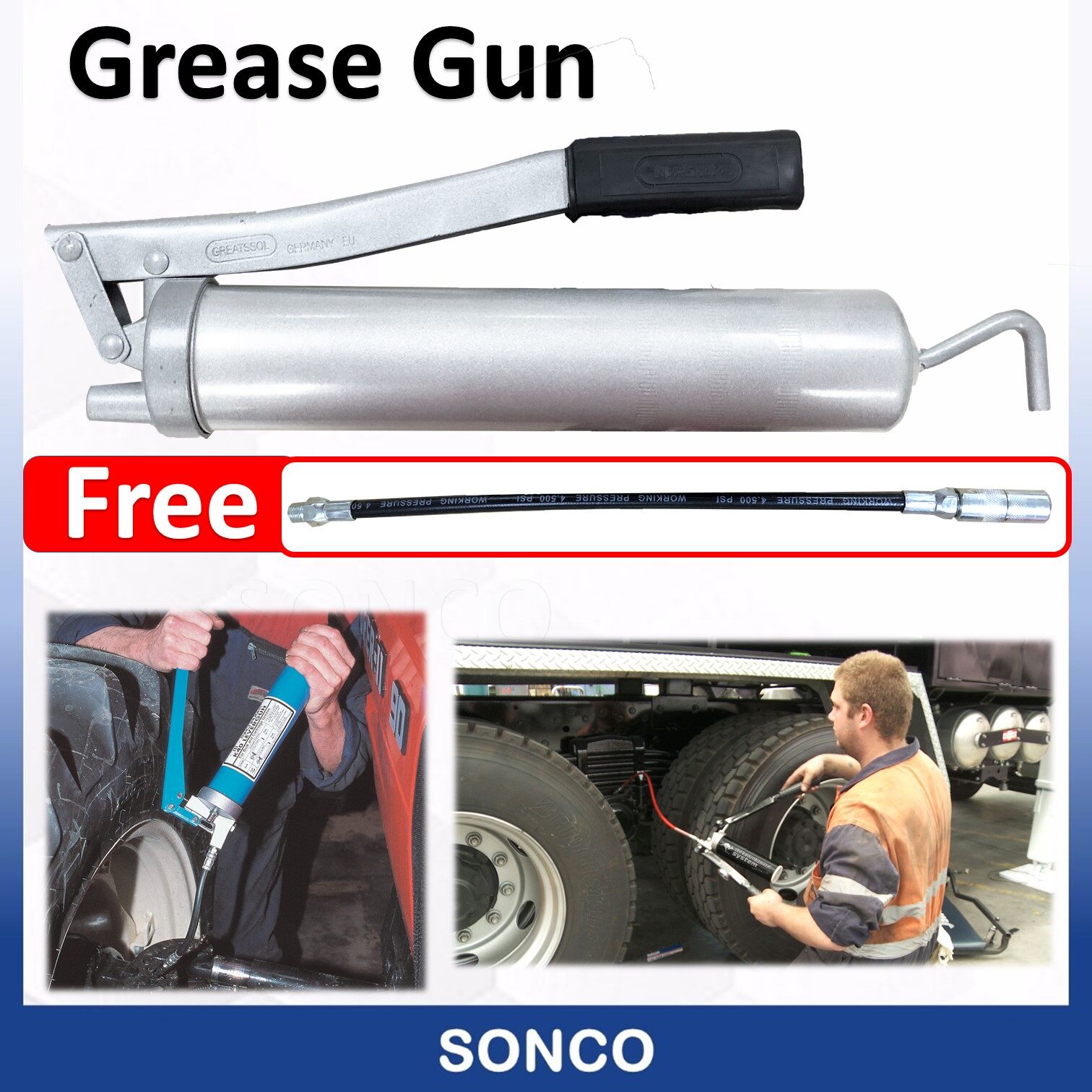 Heavy Duty Grease Gun Pump Lever Type for Car Vehicle Hand Grease Pump ...