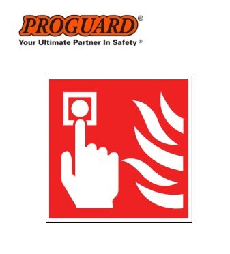 Proguard Fire Fighting Equipment Safety Sign PVC Plastic Sticker Label ...
