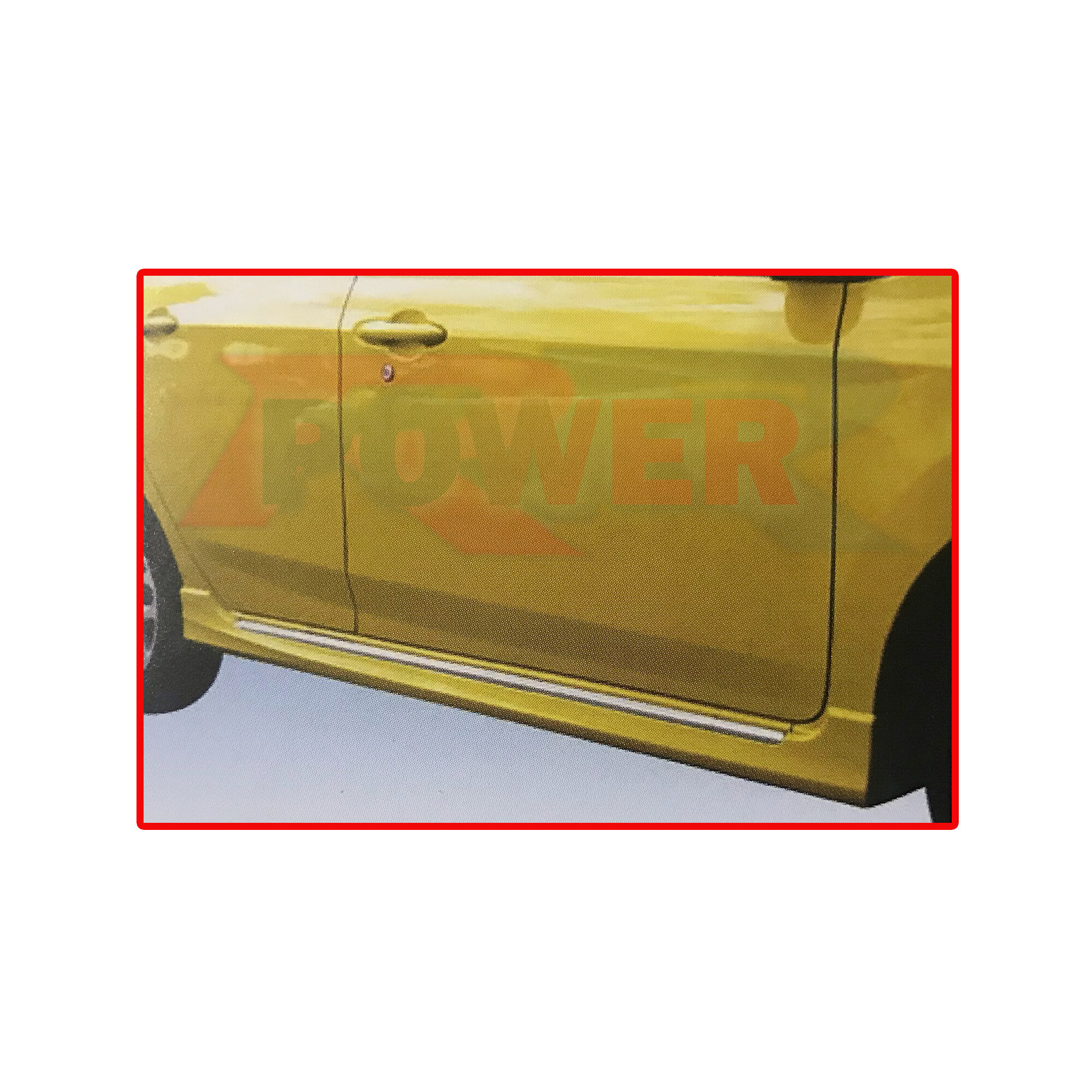 Perodua Axia (2014 - 2018) Sport Style Side Skirt With Chrome Lining ...