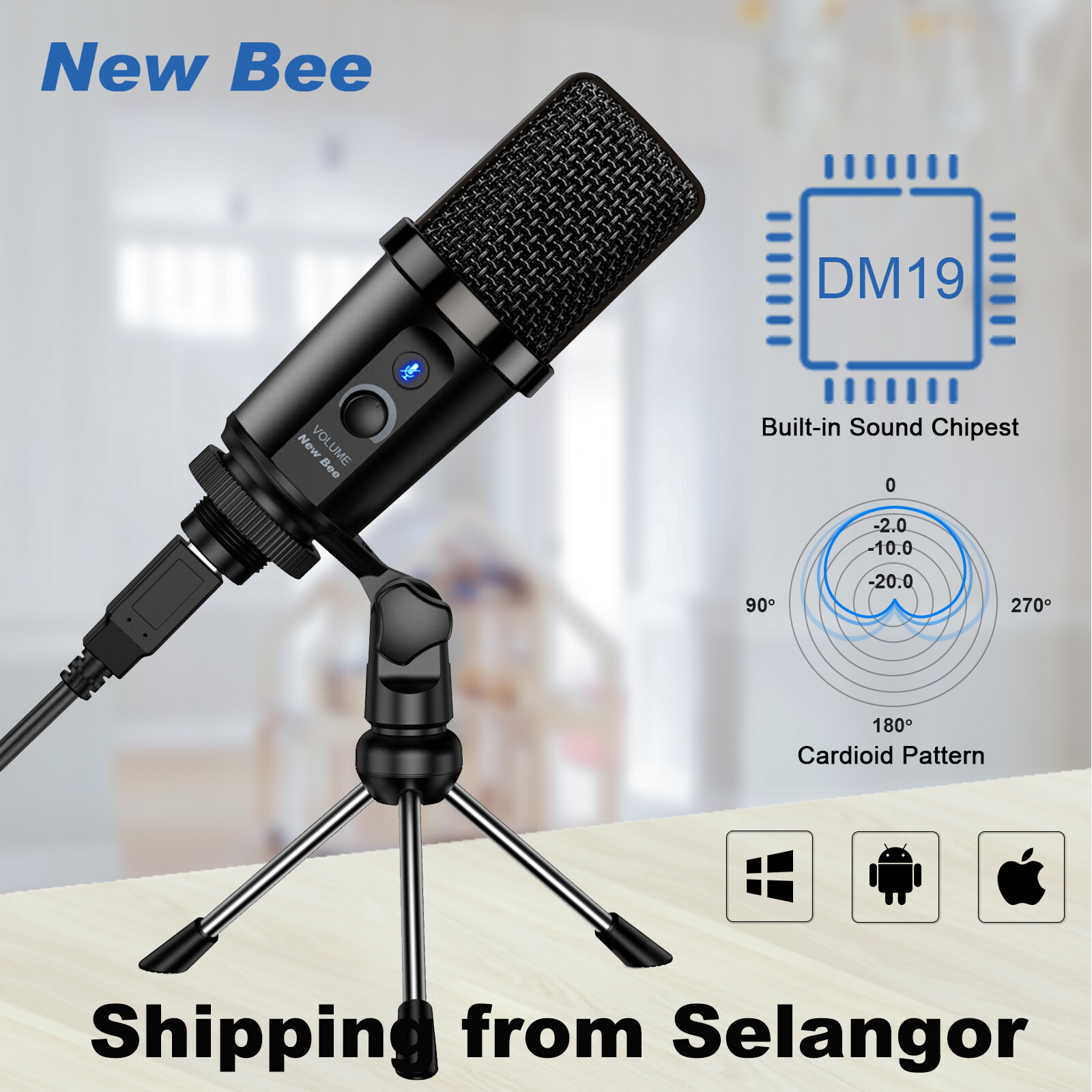 Microphone For Pc Fduce M160 Gaming Usb Microphone,rgb Condenser