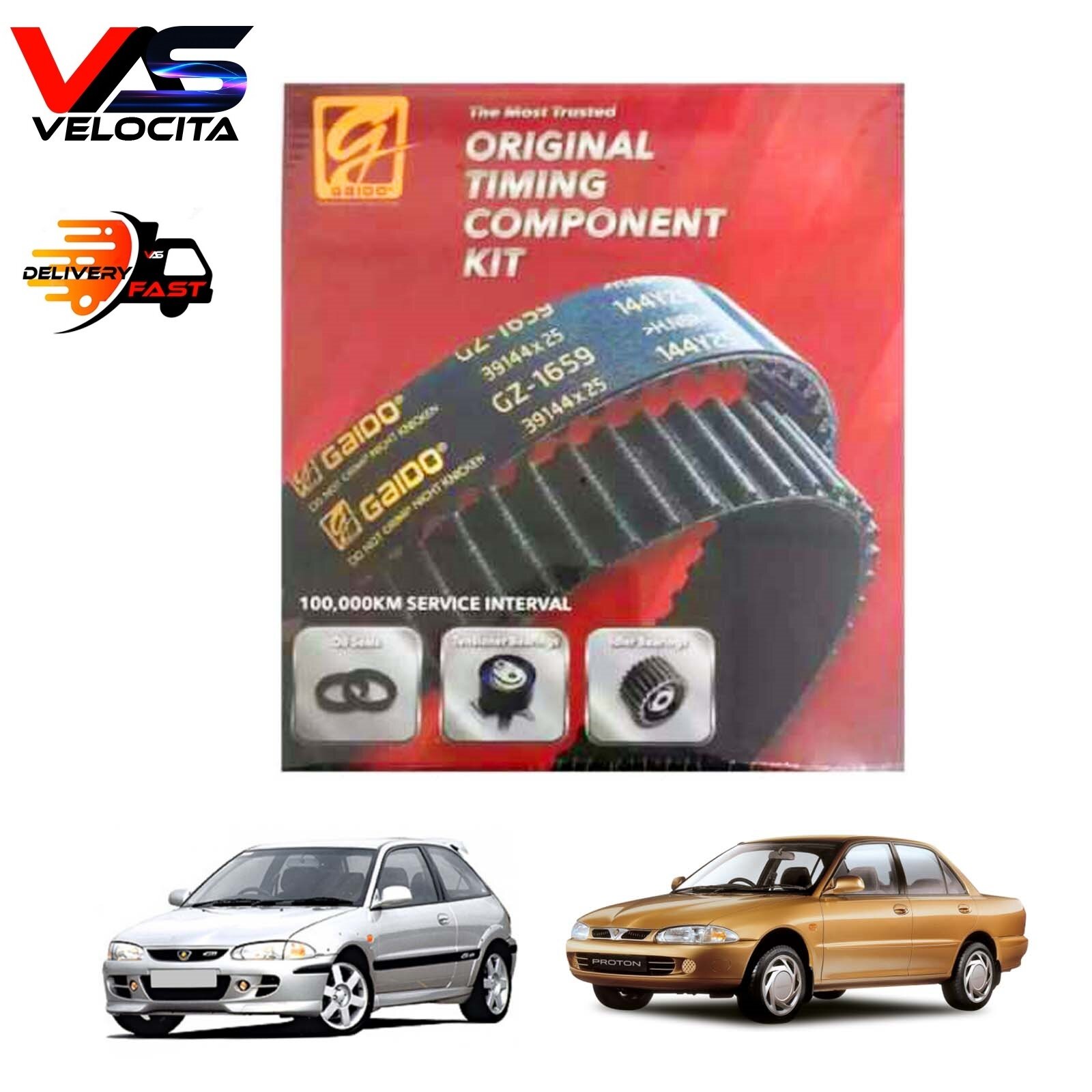 GAIDO TIMING BELT KIT PROTON WIRA 1.6 SATRIA 1.6 (117YU29) | Lazada