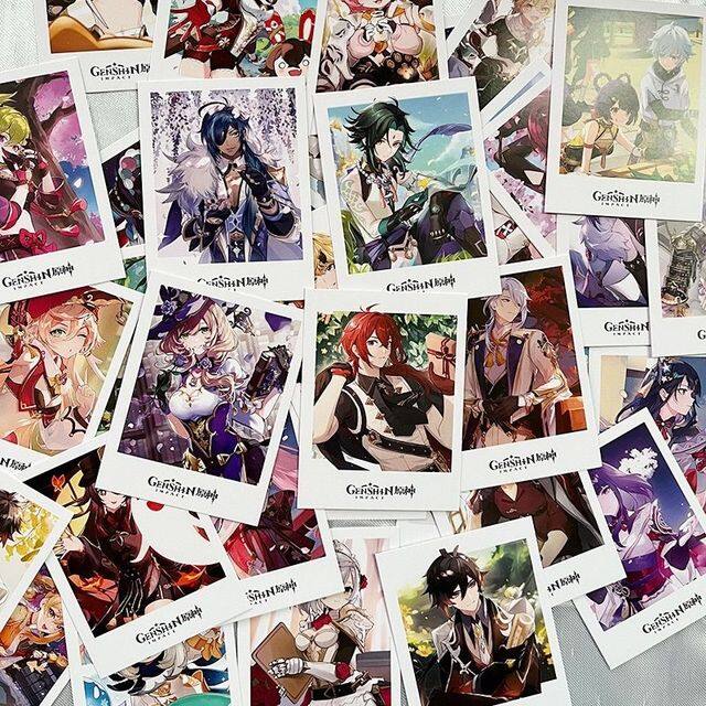 40PCS/Set Game Genshin Impact Standing Roles Lomo Card Photocard HD ...