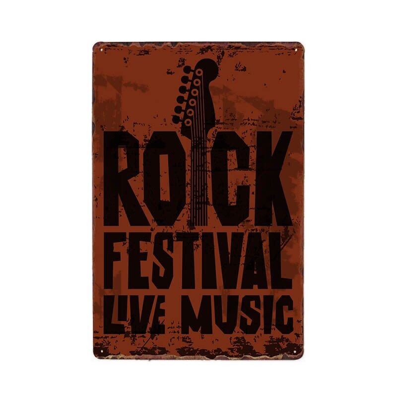Rock Metal Signs Vintage Plaque Music Poster Retro Tin Plate Bar ...