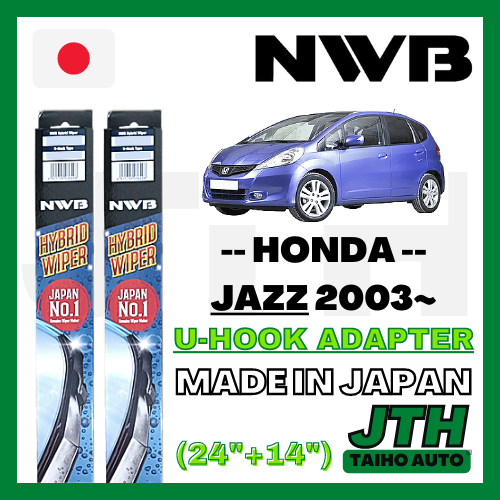 TAIHOAUTO NWB Wiper Set Honda Jazz 24"+14" Wiper Jazz Made In Japan ...