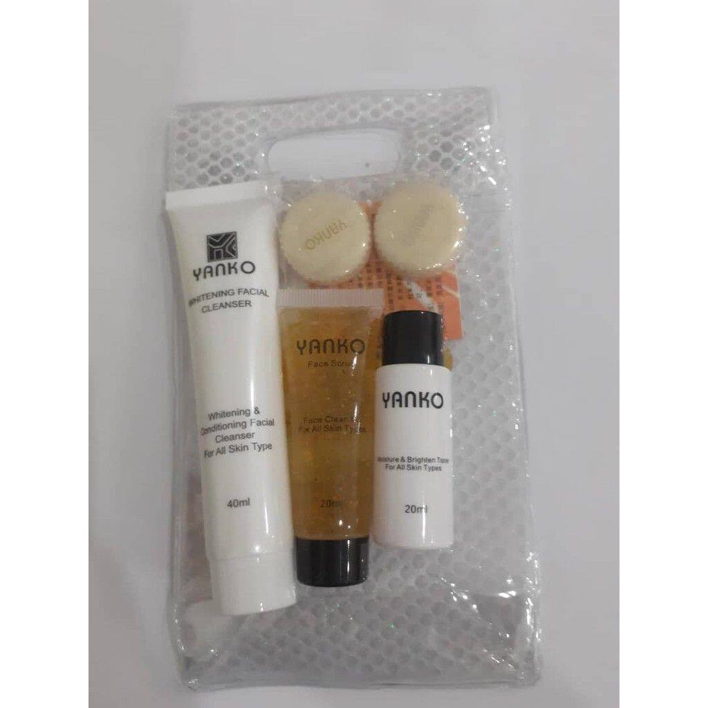 YANKO BASIC TRIAL 3 IN 1 + YANKO FACE SCRUB + YANKO TONER 20ML | Lazada