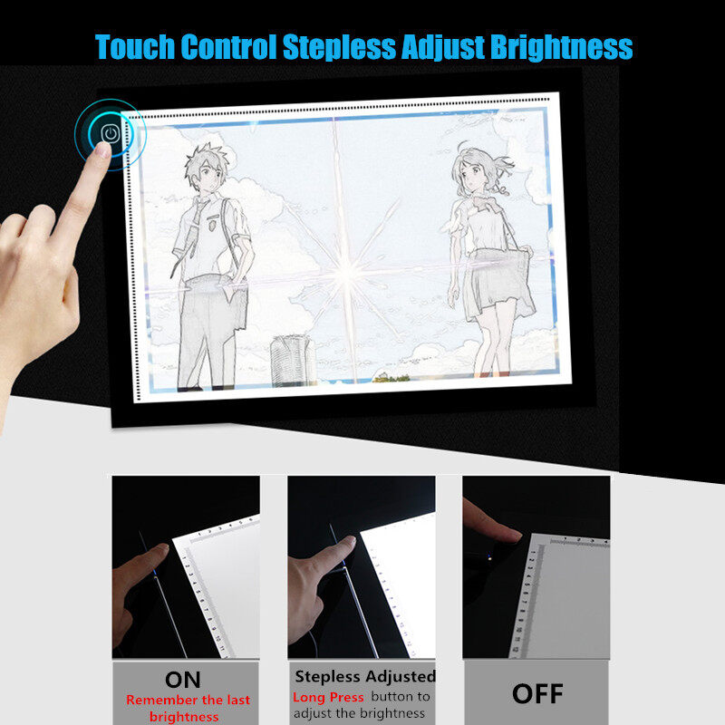 Three tree-A4 LED Tracing Drawing Pad With Dimmable Brightness Light ...