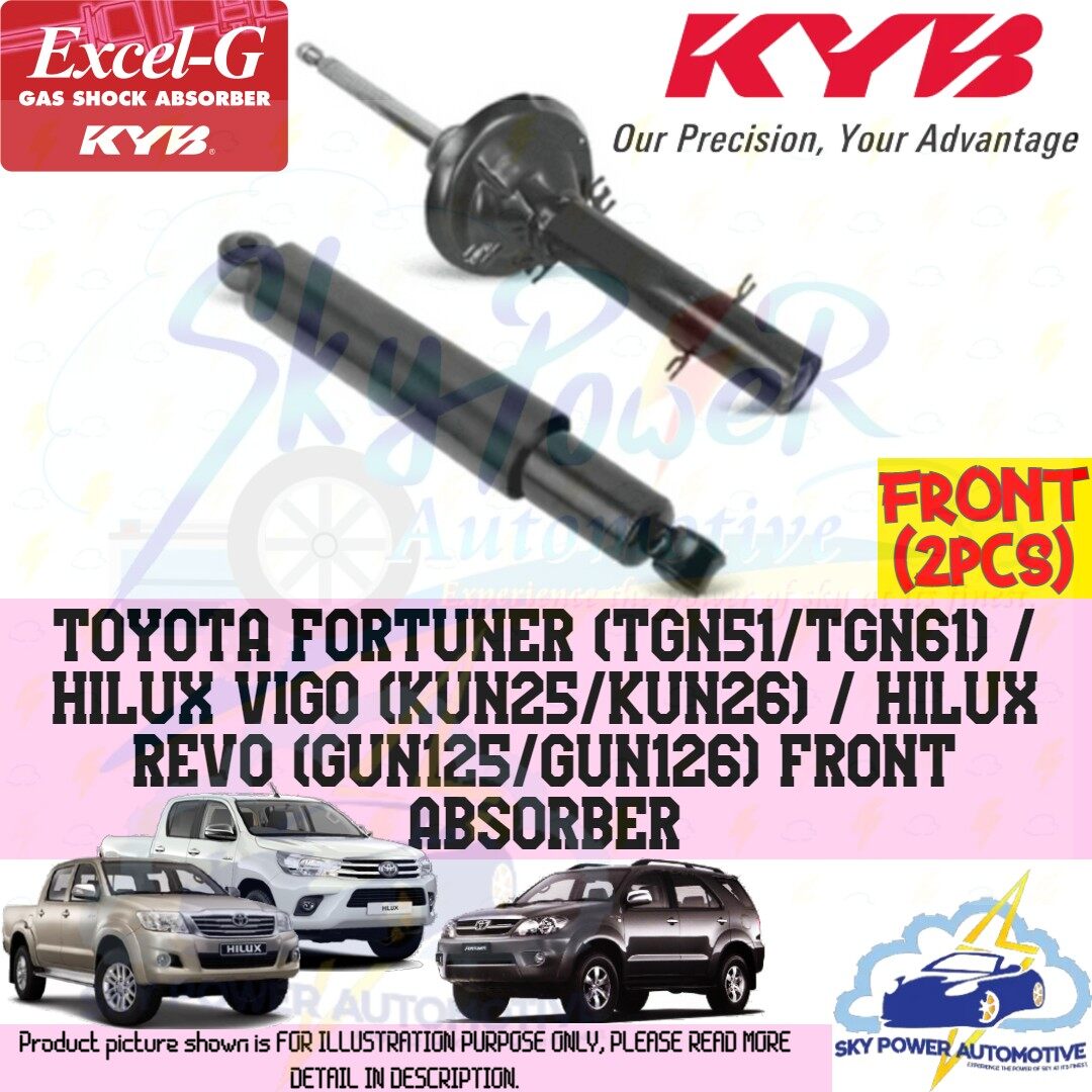 TOYOTA FORTUNER (TGN51) / HILUX VIGO (KUN25/26) / REVO (GUN125/6) KAYABA(KYB) EXCEL-G GAS SHOCK ...
