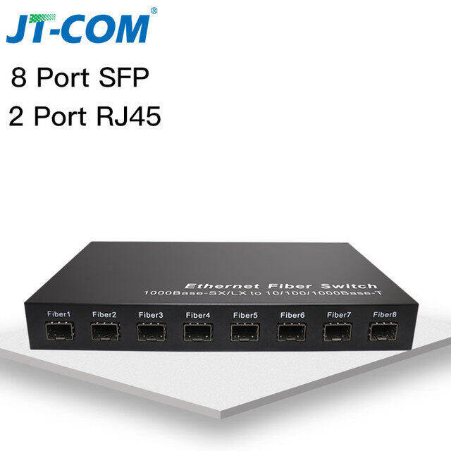 JT-COM Gigabit Ethernet SFP Fiber Switch 1000Mbps SFP Media Converter 8 ...