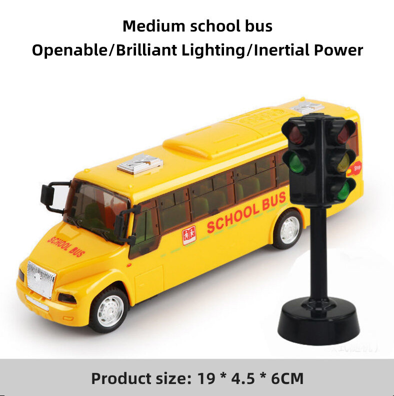 Boy baby children's school bus acousto-optic toy bus bus car toy car ...
