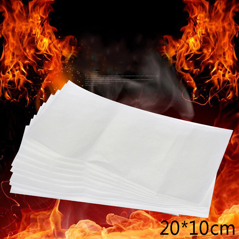 10Pcs 20*10cm Fire Paper Flash Flame Paper Fire Paper Magic Props ...