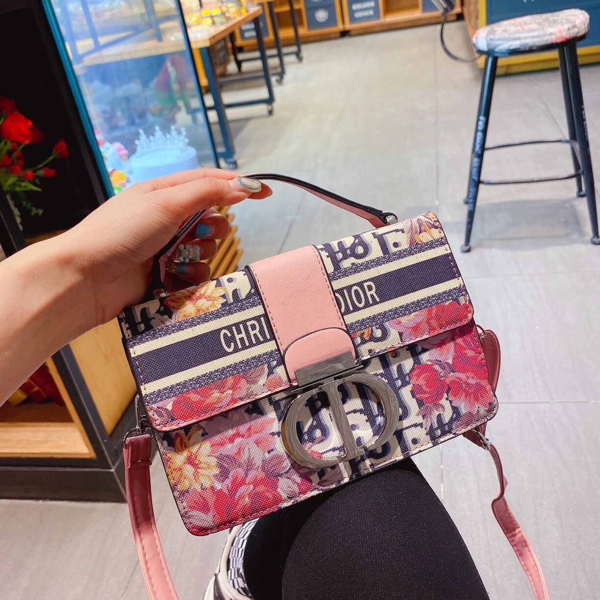 Diorwomen 'S Montaigne กระเป๋า,Gold โลโก้โลหะ MS.กระเป๋าสะพายไหล่ ...