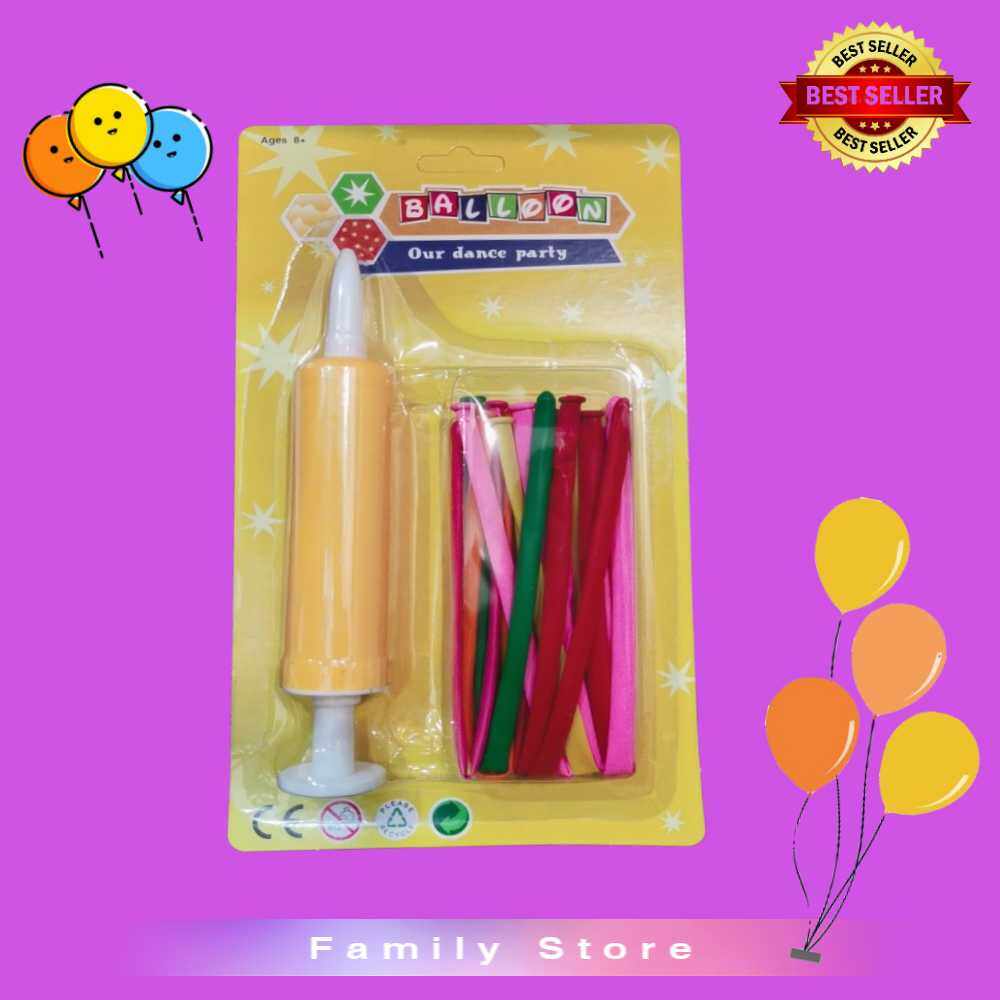 Belon Panjang Badut Generic Long Balloons +Pam Balloons 1set | Lazada
