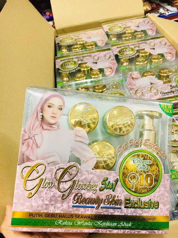 NEW PACK [ ORIGINAL] GLOW GLOWING Beauty Skin Set 5 in 1 | Lazada
