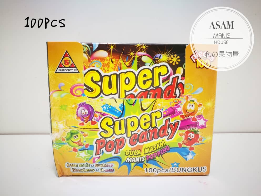 HSH Super Pop Candy/Gula Masam Manis Popping 100pcs | Lazada