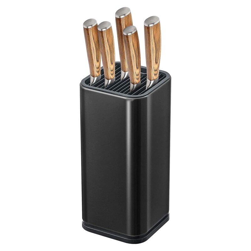 Knife Block,Stainless Steel Universal Knife Holder Without Knives ...
