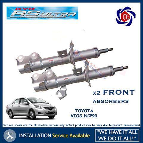 x2 FRONT Absorbers Toyota Vios NCP93 Shock Absorber KYB RS Ultra (Heavy Duty) Kayaba DEPAN (2pcs ...