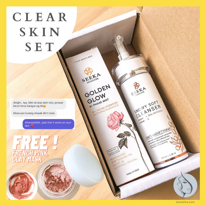 Seeka Skincare Clear Skin Set (Cleanser & Bi-Phase Mist) | Lazada