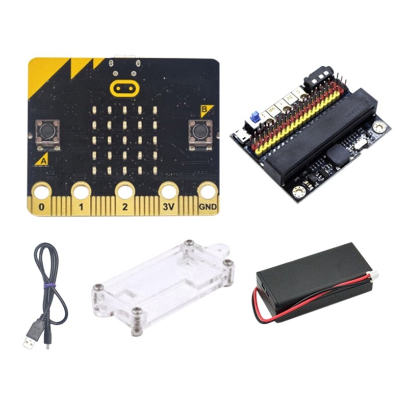 BBC Microbit Starter Kit Programmable Learning Development Board with Micro:Bit Battery Case+IO ...